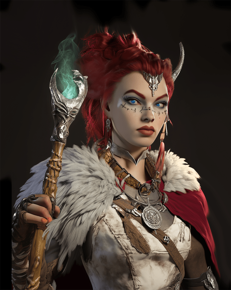 Gisellia The Fire Minx Characters art print - Fantasy Quest Adventure ...