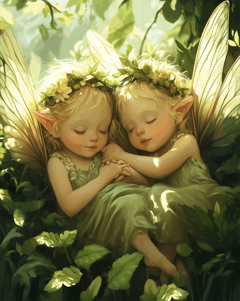 Shhh Baby Fairies Napping - 8"x10" Art Prints - Mowbi Wholesale