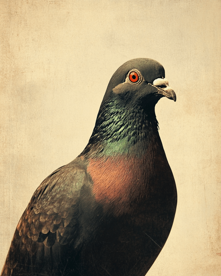 Vintage Pigeon - Wildlife Art Prints – 8″x10″ Artwork for 11″x14″ Frame ...