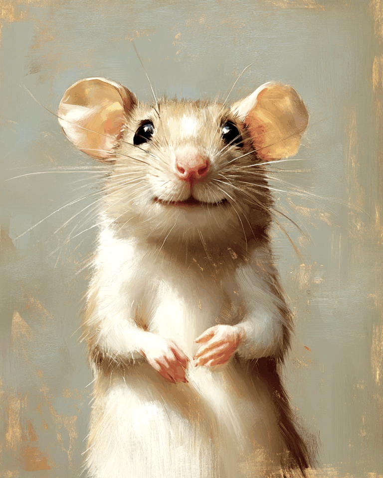 Happy Rat - Wildlife Art Prints – 8″x10″ Artwork for 11″x14″ Frame ...
