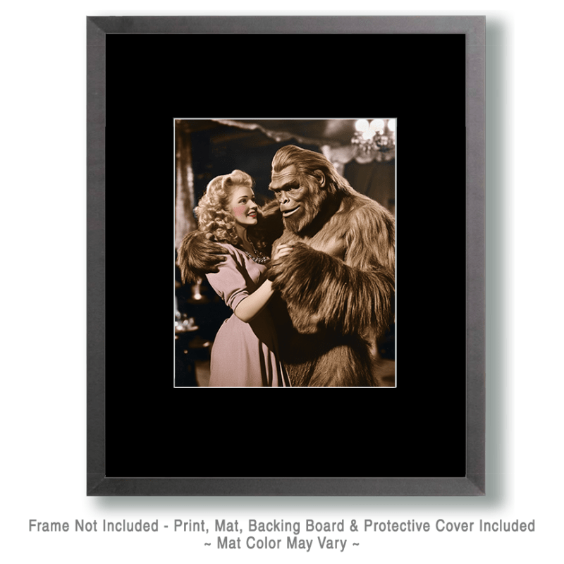Bigfoot Enjoying a Dance - Cryptids 8"10" Artwork for 11"x12" Frame ...