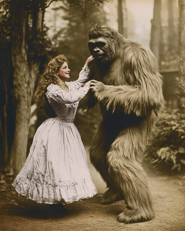 Bigfoot with Dance Partner - Cryptids 8"10" Artwork for 11"x12" Frame ...