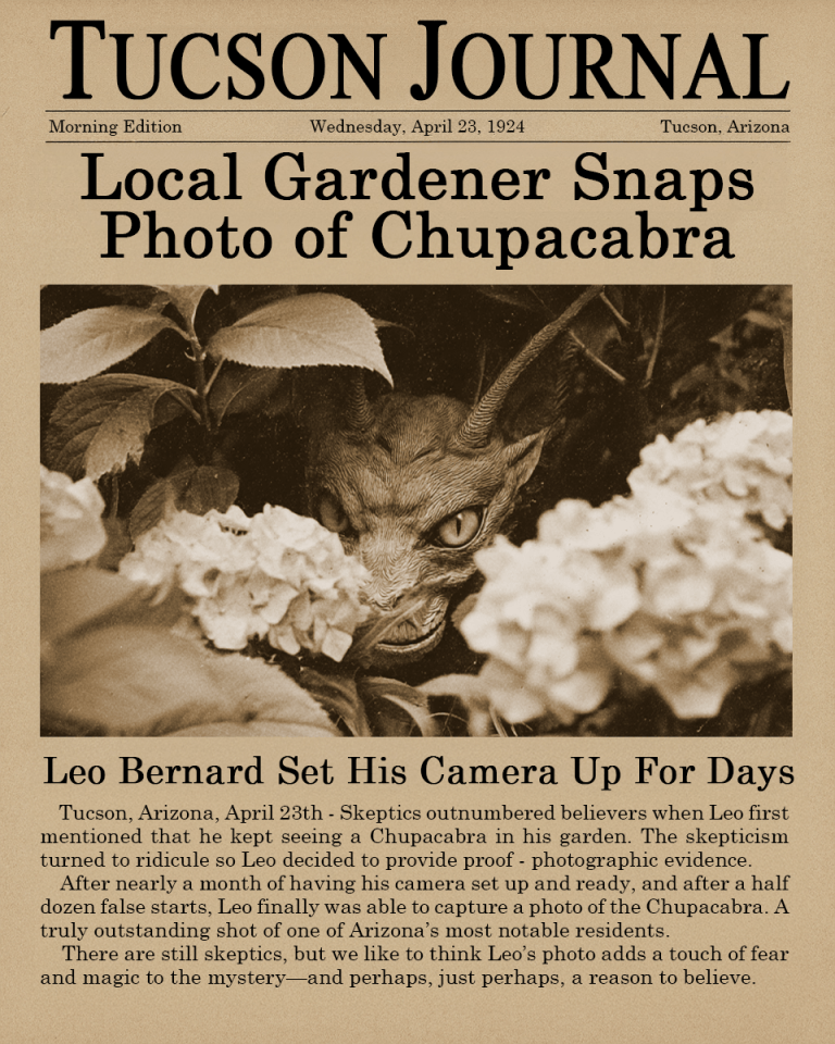 Chupacabra Vintage Newspaper Story Art Print - 8"x10" Artwork - Mowbi ...