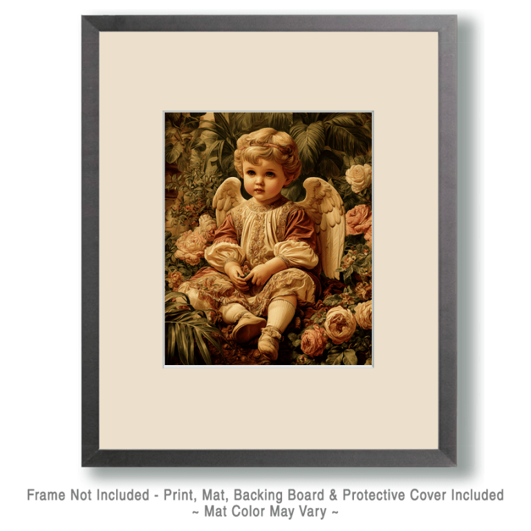 Classic Baby Angel Art Print - 8"x10" Artwork - Mowbi Wholesale