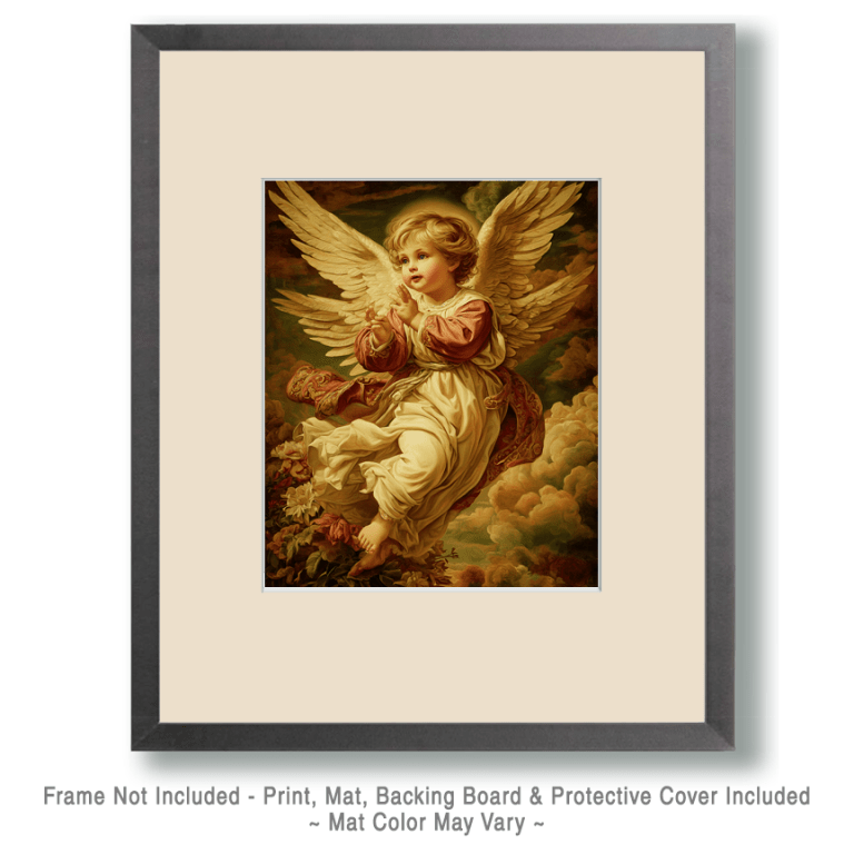 Nouveau Baby Angel Art Print - 8"x10" Artwork - Mowbi Wholesale