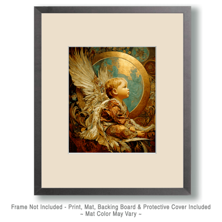 Worldly Baby Angel Art Print - 8"x10" Artwork - Mowbi Wholesale