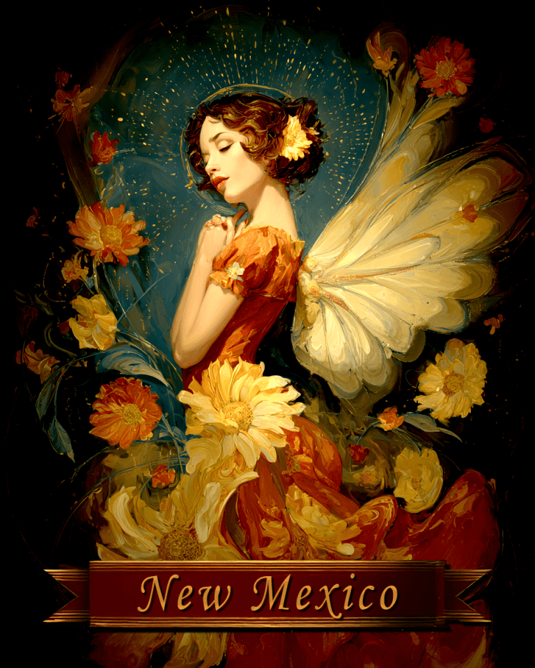 Vintage Southwest Angel New Mexico Souvenir Art Print - 8"x10" Artwork ...