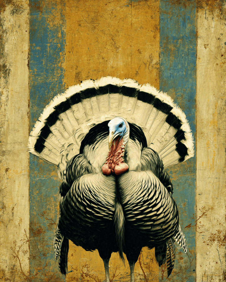 Proud Turkey Vintage Wildlife Art Prints - 8"x10" Artwork - Mowbi Wholesale