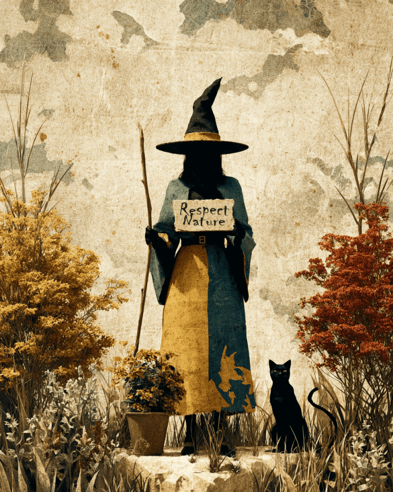 Respect Nature Witch #1 - Wiccan Art Print - 8"x10" Artwork - Mowbi ...