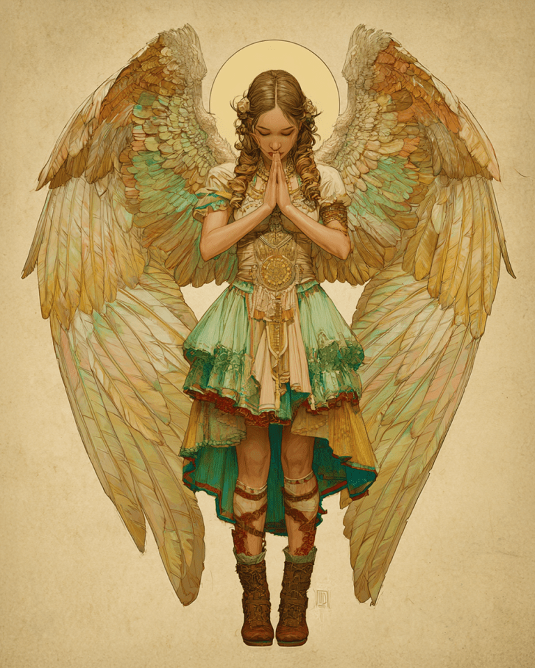 Young Northern Angel - Angelic Art Print - 8"x10" Artwork - Mowbi Wholesale