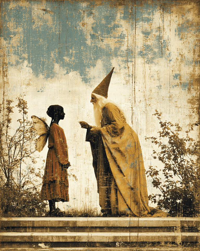 Wizard and Fairy Converse - Fairies Art Print - 8"x10" Artwork - Mowbi ...