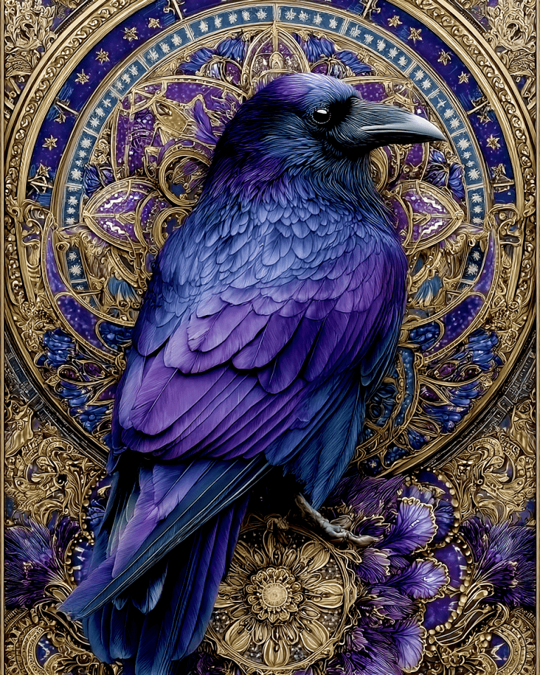 Celestial Raven Art Print - 8"x10" Artwork - Mowbi Wholesale