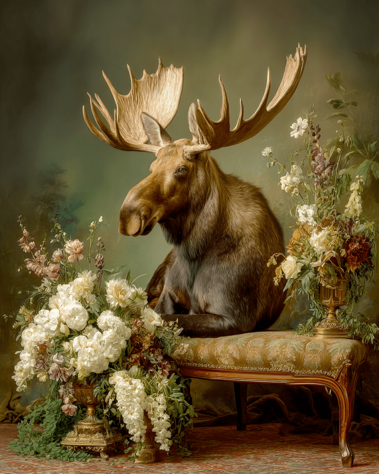 Moose Still-Life - Naturecore 8"x10" Artwork for 11"x14" Frame - Mowbi ...